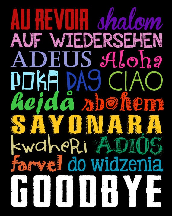 Goodbye In Different Languages List