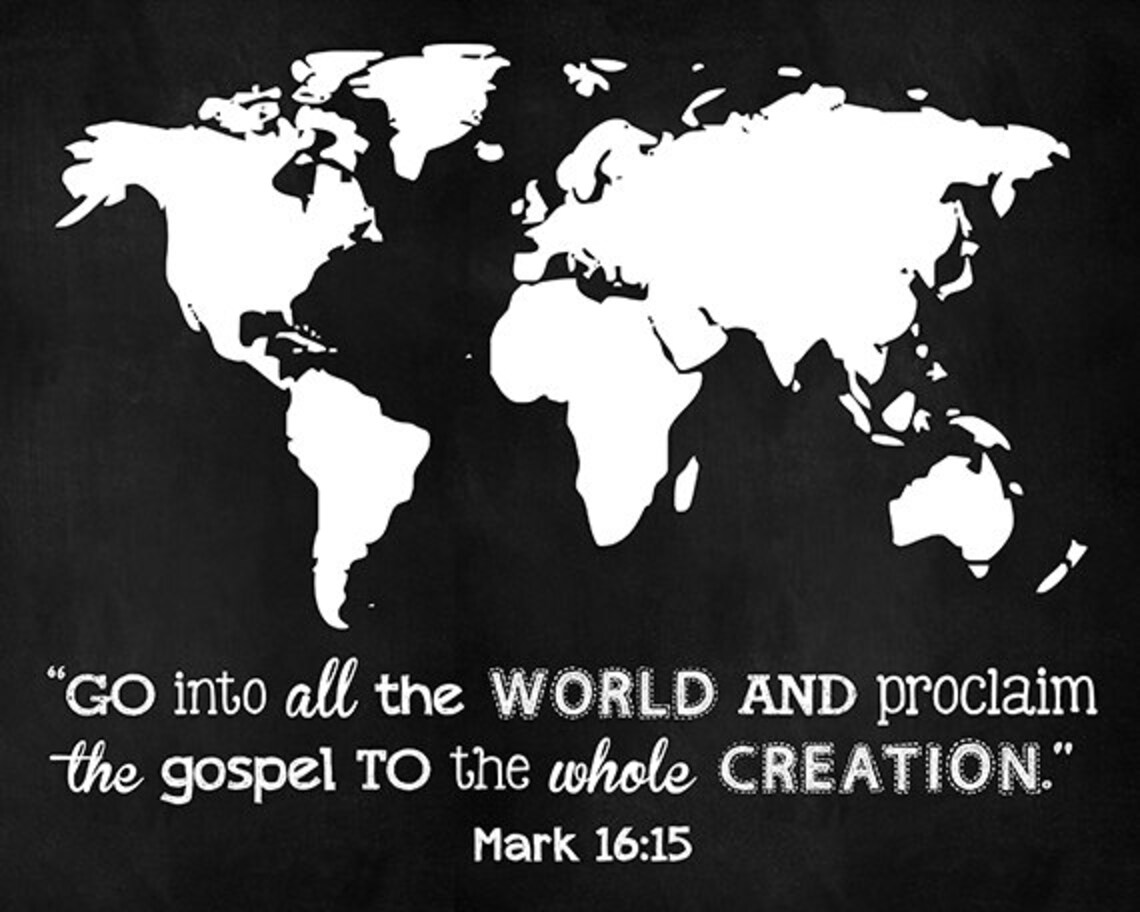Missionary Gift. Go Into All the World. Scripture. Bible - Etsy