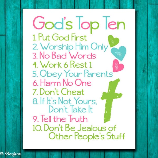 Ten Commandments - Etsy