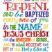 Acts 2:38. Repent and Be Baptized. Bible Verse. Christian Decor ...