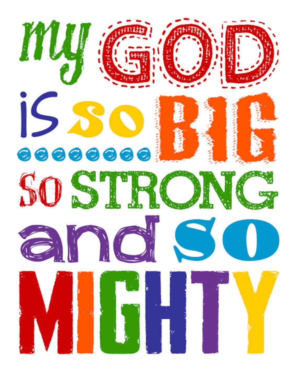 Mijn God is zo GROOT, zo STERK en zo MACHTIG. Kinderkamerinrichting ...