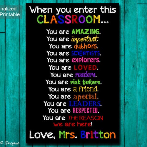 Classroom Decor Printable Inspirational Wall Art Teacher | Etsy