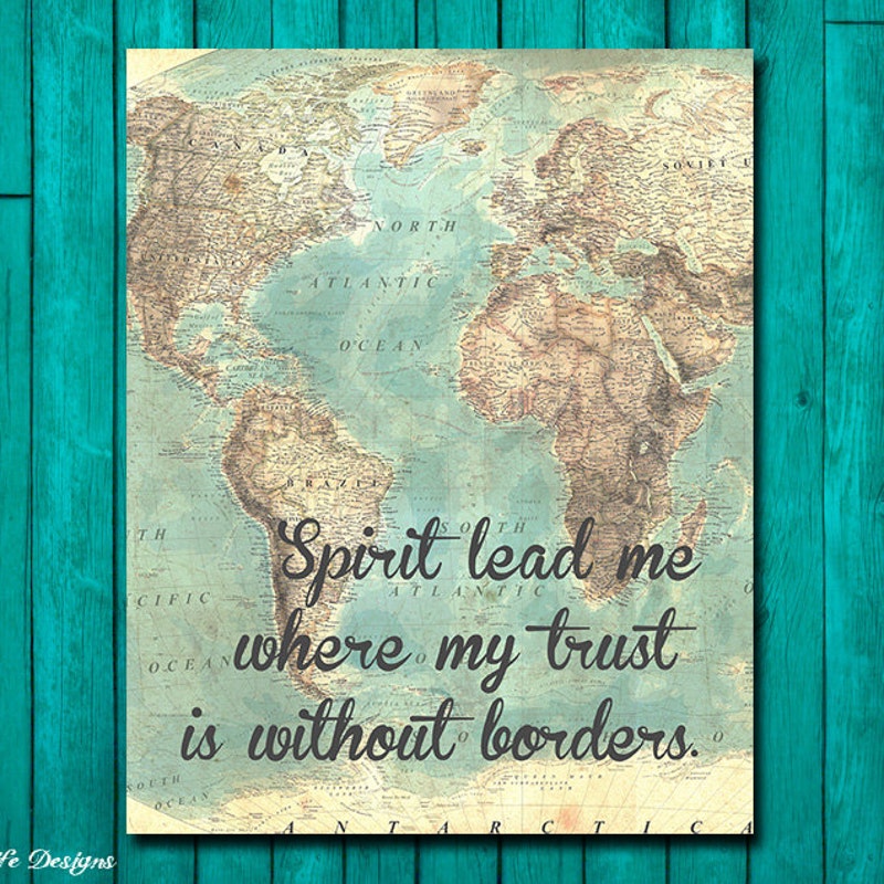 Spirit Lead Me Where My Trust is Without Borders - Etsy