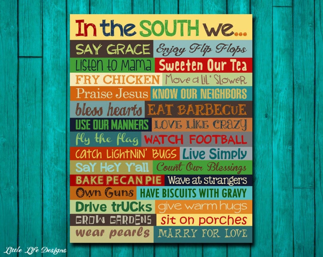 Southern Sayings. Hey Y'all. Southern Wall Art. Sweet Tea. - Etsy