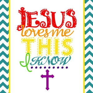 Jesus Loves Me Wall Art. Childrens Decor. Jesus Loves Me This I Know ...