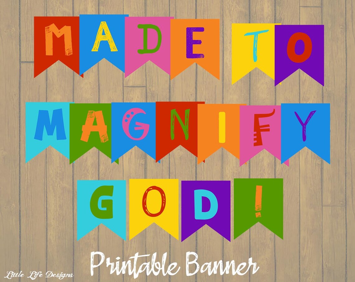 Magnified VBS Banner. Vacation Bible School Banner. VBS 2025 Decor ...