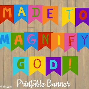 Magnified VBS Banner. Vacation Bible School Banner. VBS 2025 Decor ...