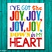 I've Got the JOY Down in My Heart Childrens Decor. Christian Decor ...