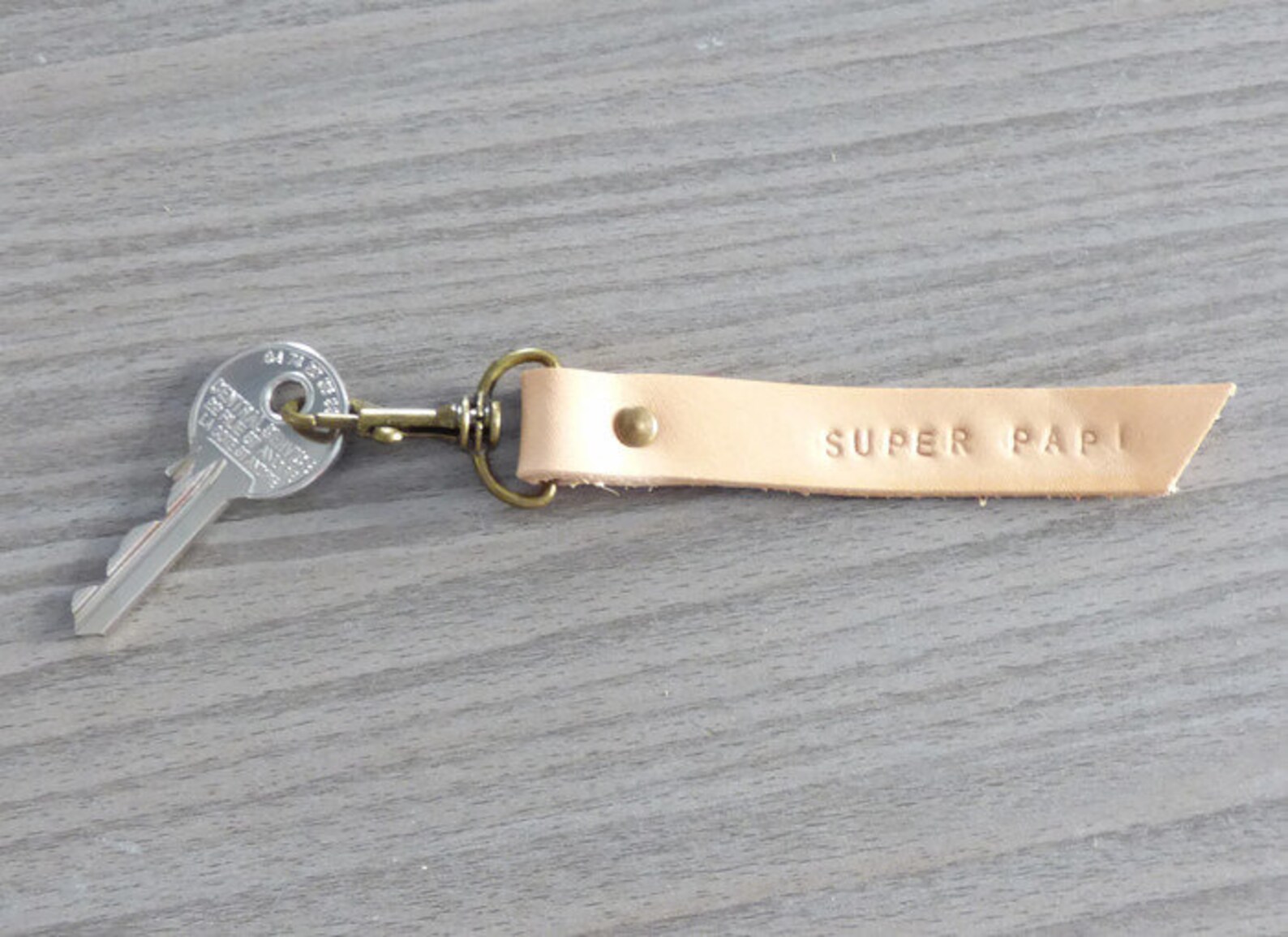 Personalised Leather Keychain, Unique and Original Handmade Gift With ...