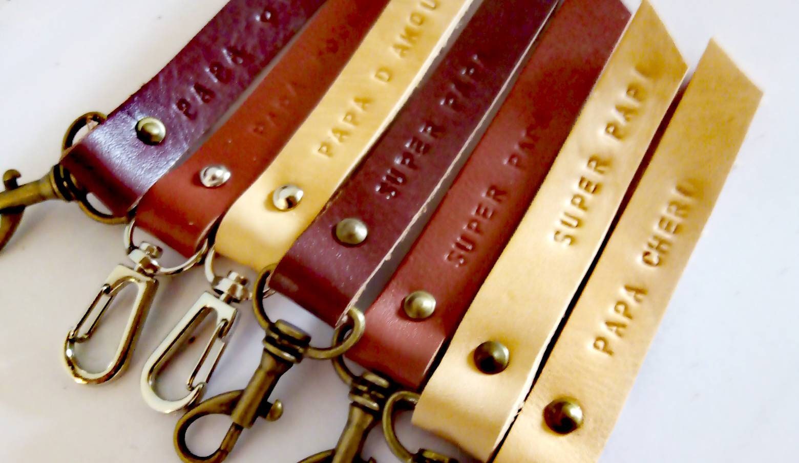 Personalised Leather Keychain Unique and Original Handmade - Etsy