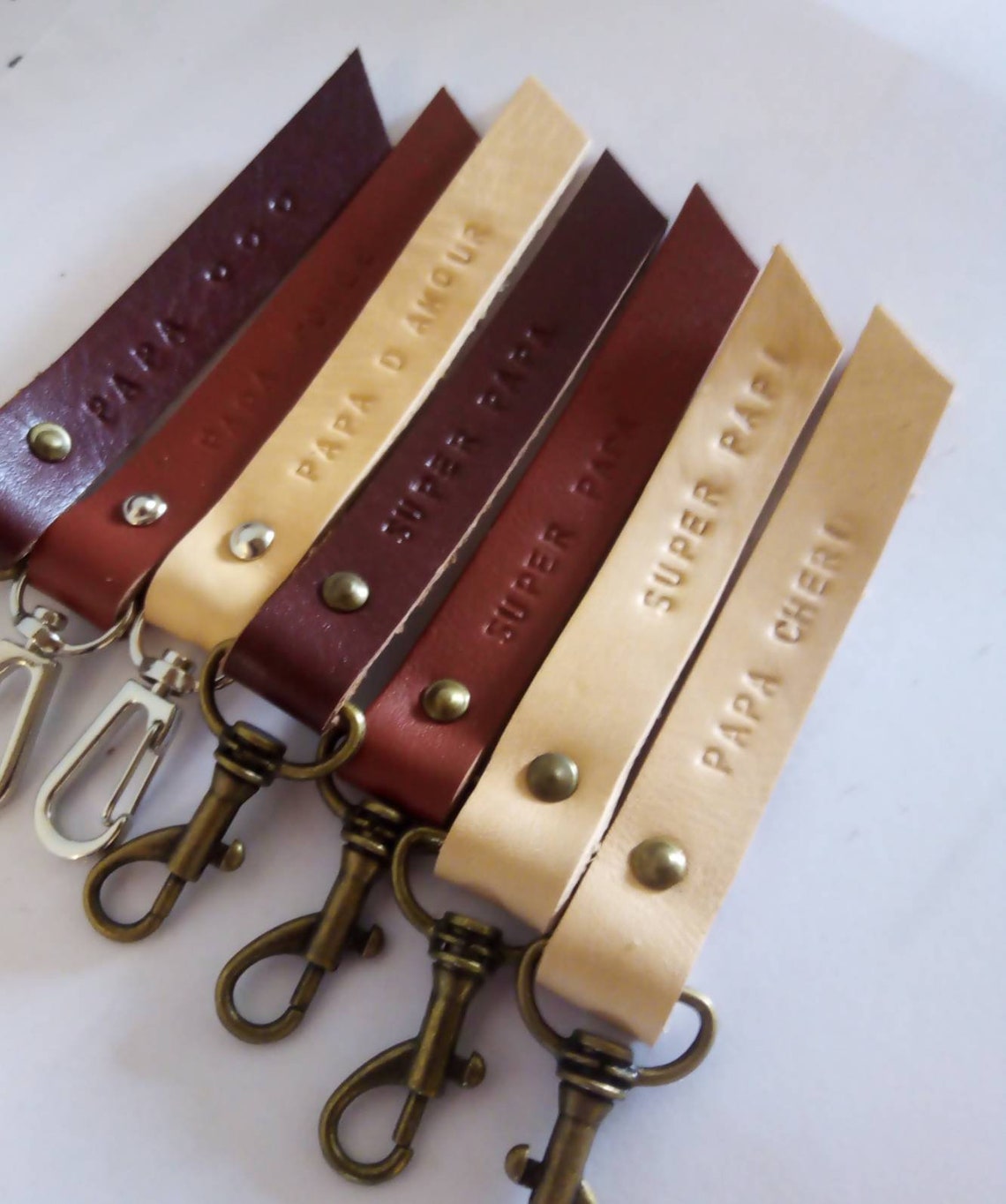 Personalised Leather Keychain Unique and Original Handmade - Etsy