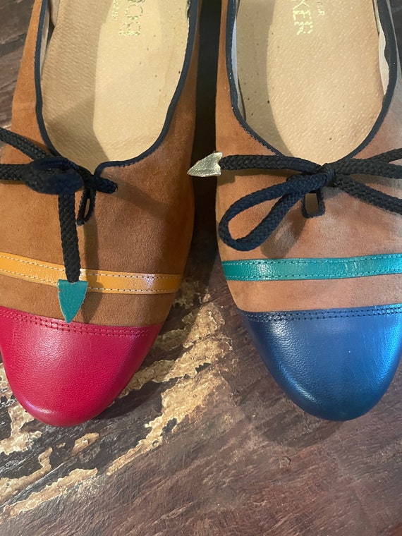 Colorful Vintage Leather Shoes - Gem