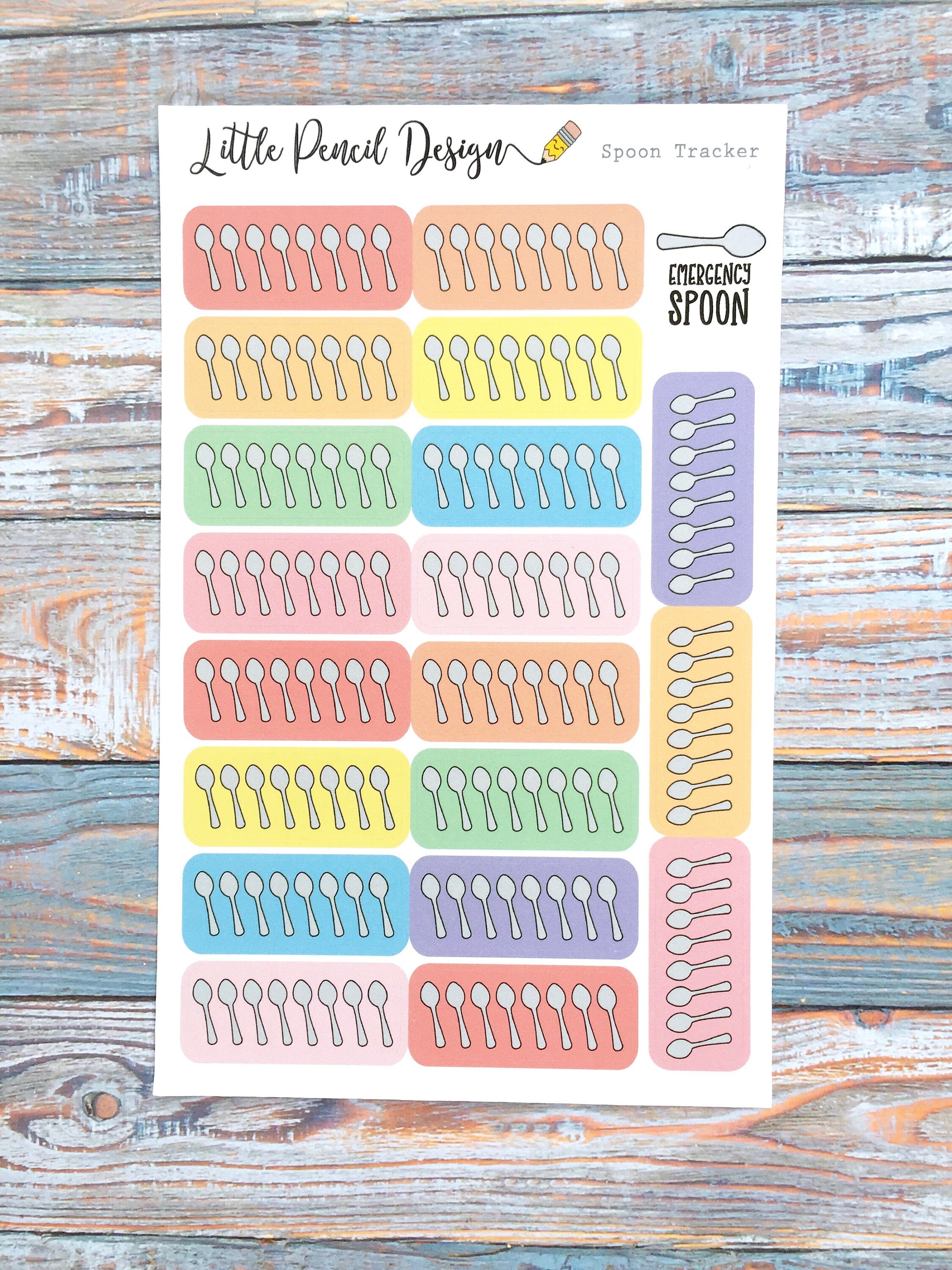 Spoonie Planner Stickers Spoon Tracker Happy Planner | Etsy