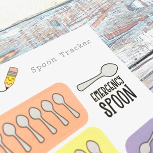 Spoonie Planner Stickers Spoon Tracker Happy Planner, , Kikki K, Plum ...