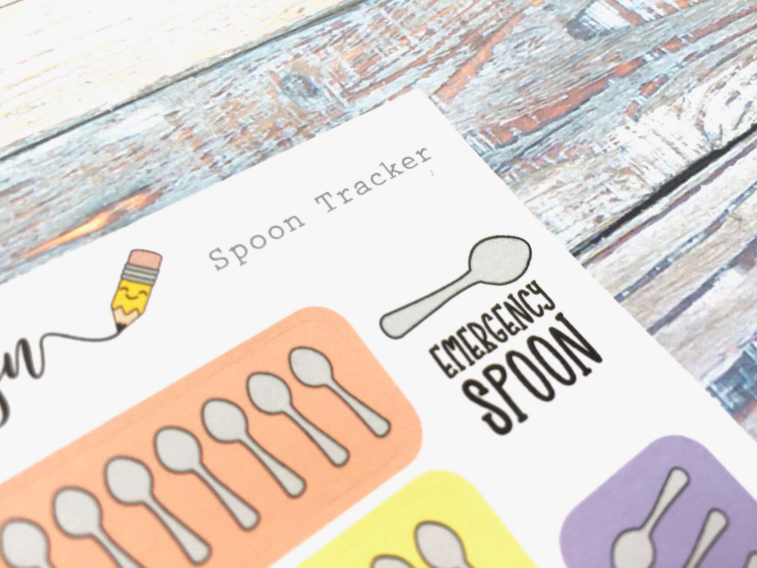 Spoonie Planner Stickers Spoon Tracker Happy Planner | Etsy