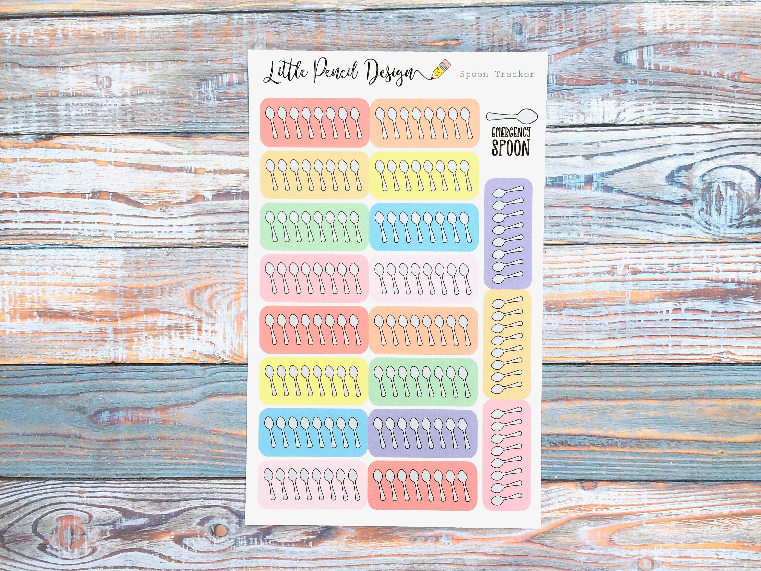 Spoonie Planner Stickers Spoon Tracker Happy Planner | Etsy