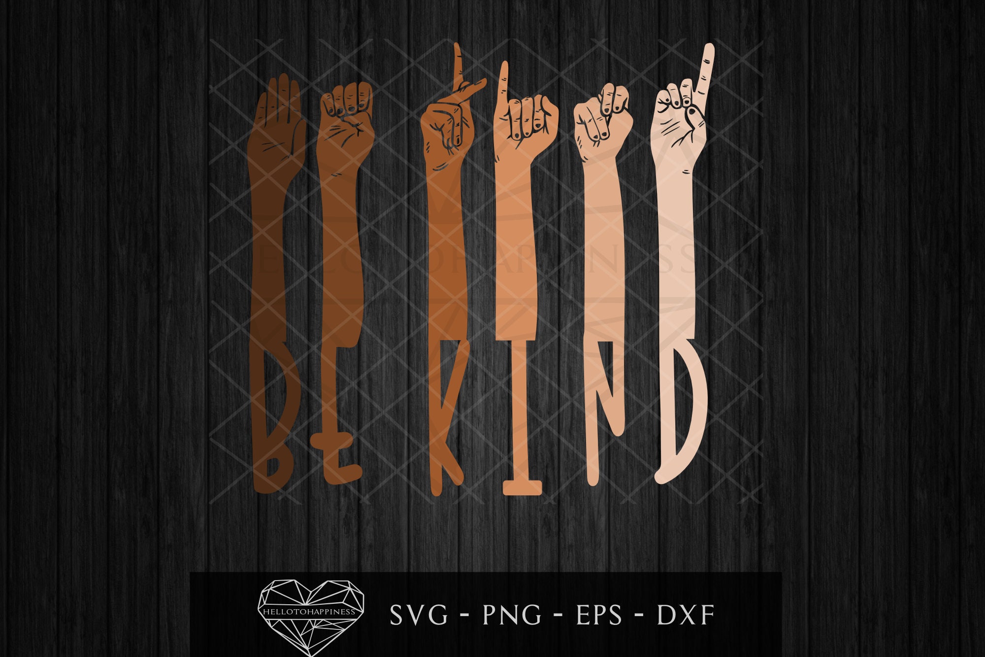 Be Kind Brown Hands Sign Language Black Lives Matter BLM - Etsy