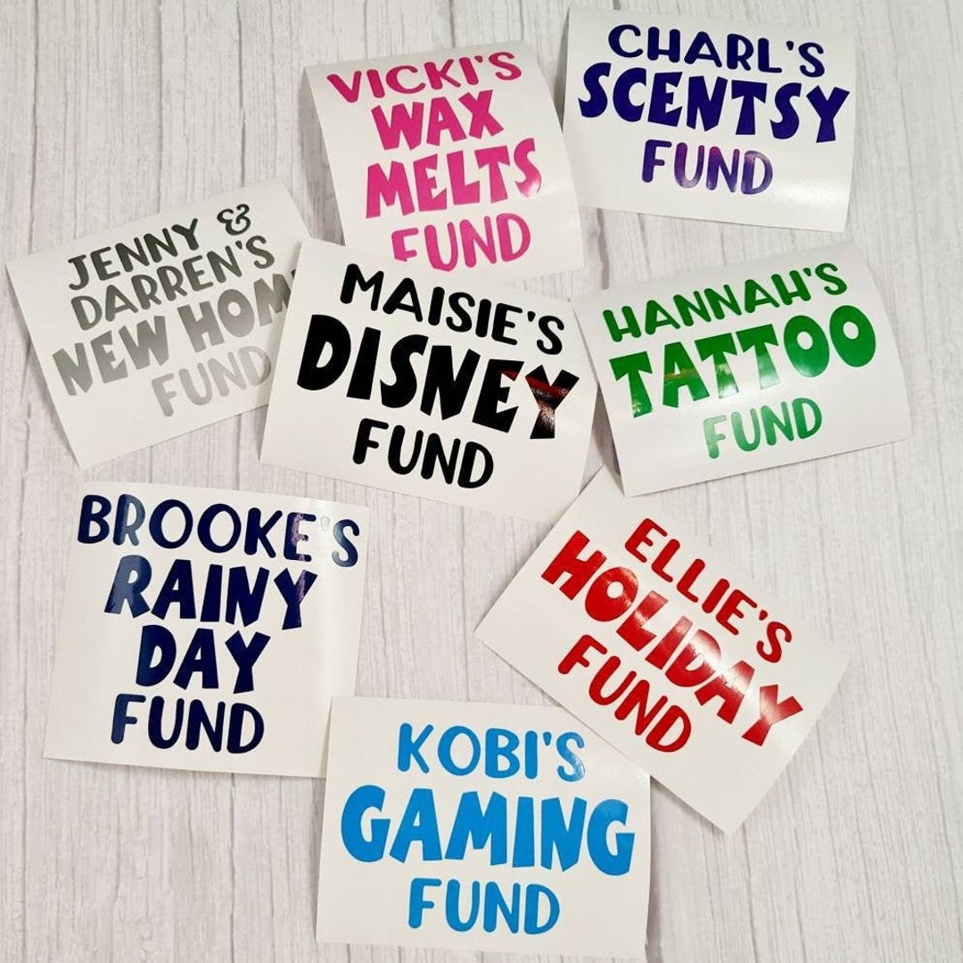 Personalised Sticker/label/decal for Savings... DIY Gift for Saving ...