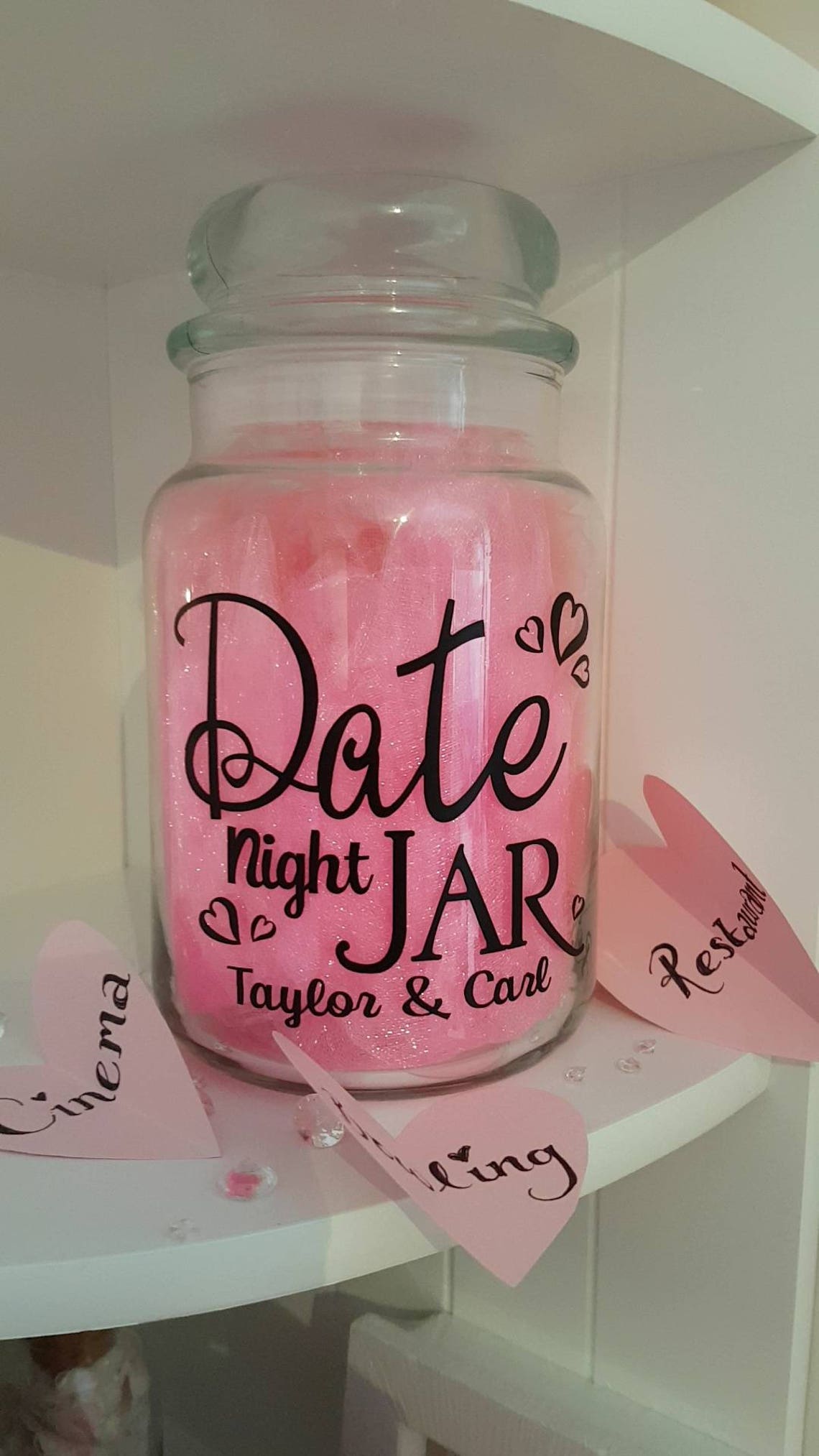 Date Night Personalised Sticker Label for Candle/coffee - Etsy