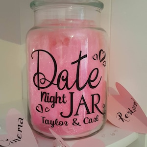 Date Night Personalised Sticker Label for Candle/coffee Jar/tin/tub ...