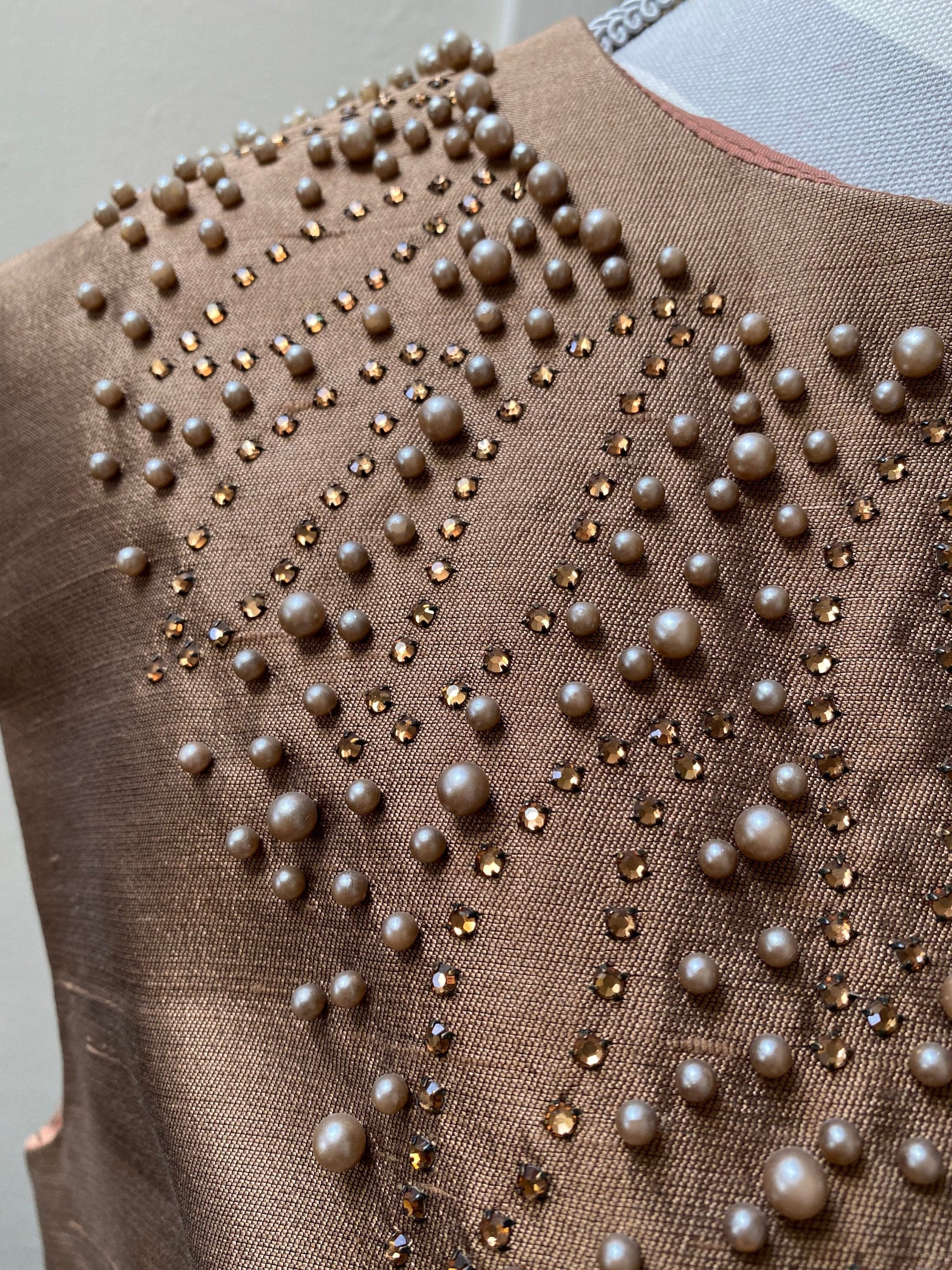 Vintage 1960’s Embellished Copper Bronze Top - Etsy
