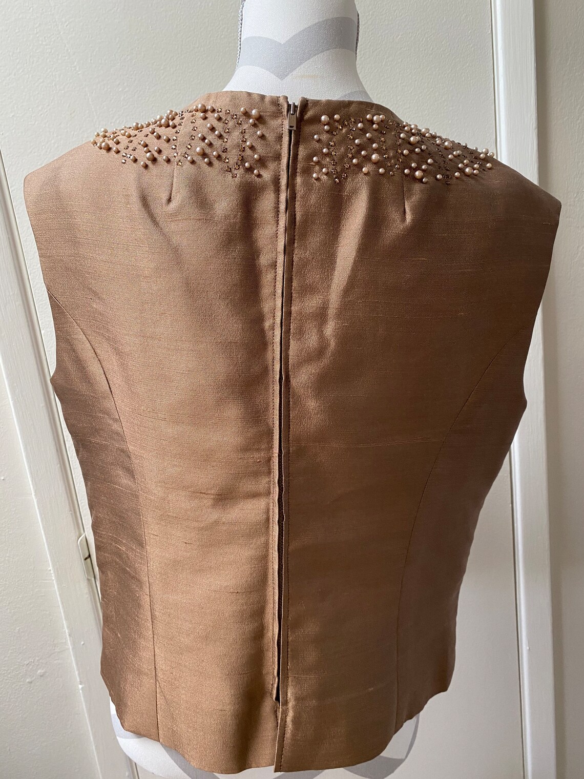 Vintage 1960’s Embellished Copper Bronze Top - Etsy