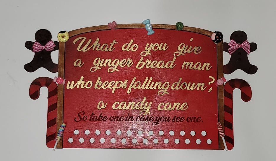 Candy Cane Holder Sign Svg Laser Cut File Only - Etsy