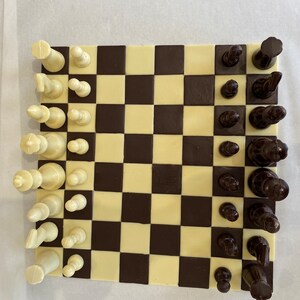 Hand-made Belgian Chocolate Chess Set, Squares for Chess Board and ...