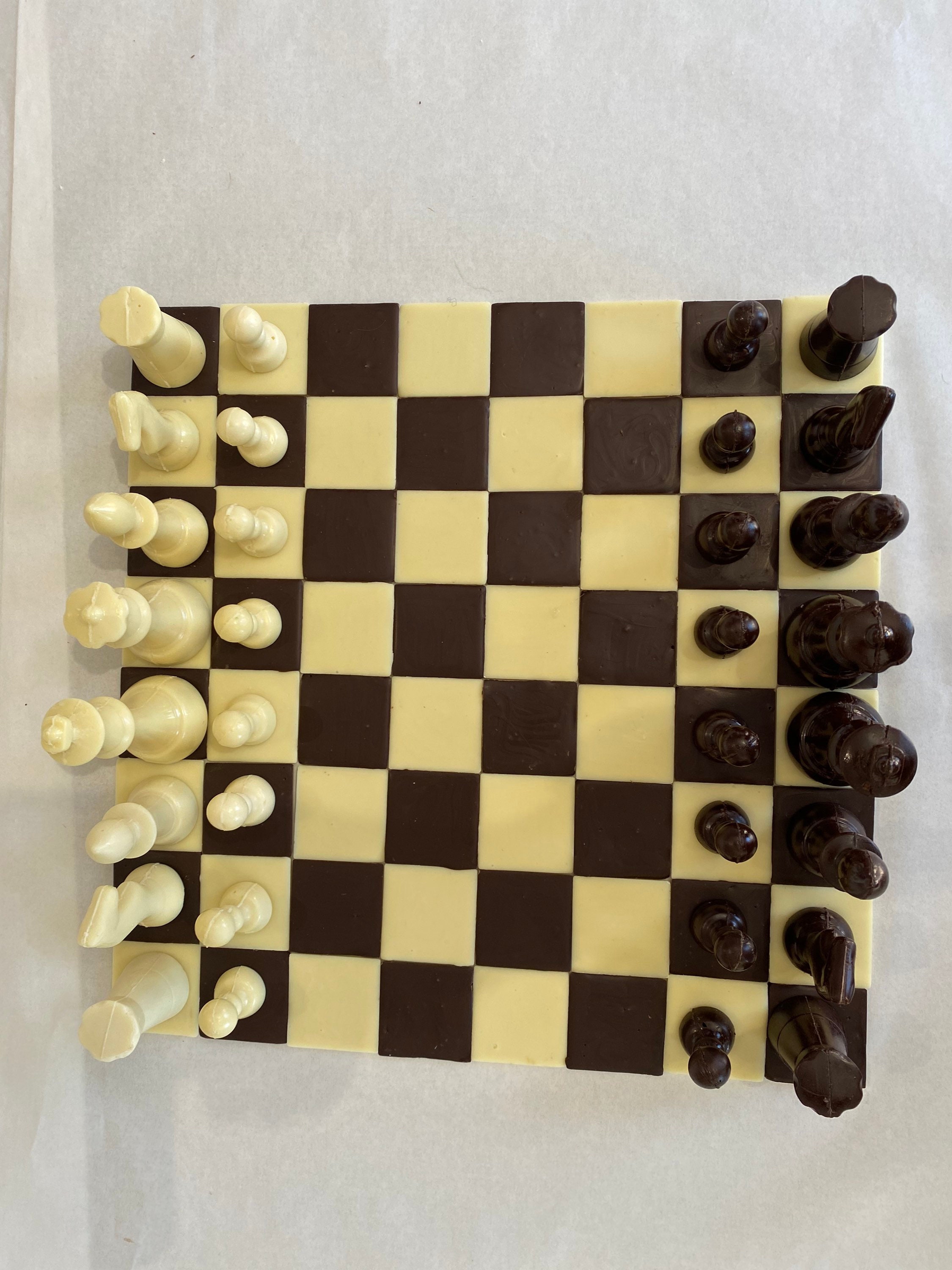 Hand-made Belgian Chocolate Chess Set, Squares for Chess Board and ...