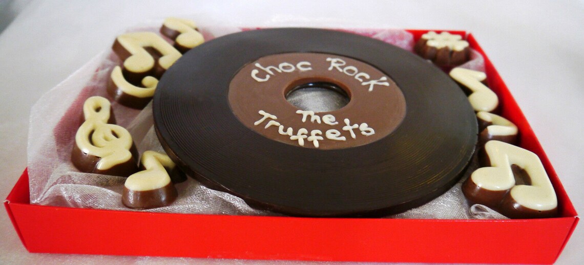Hand-made Belgian Chocolate 'vinyl' Record & Musical Notes, May Be ...
