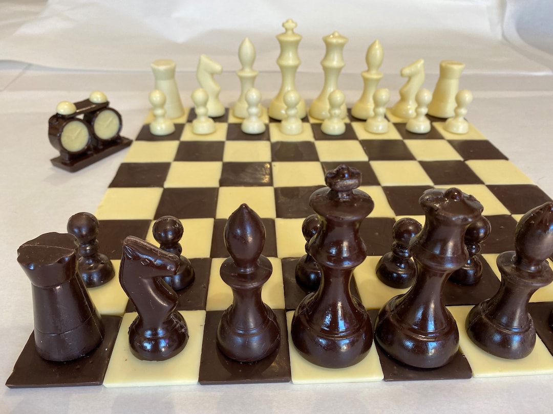 Hand-made Belgian Chocolate Chess Set, Squares for Chess Board and ...