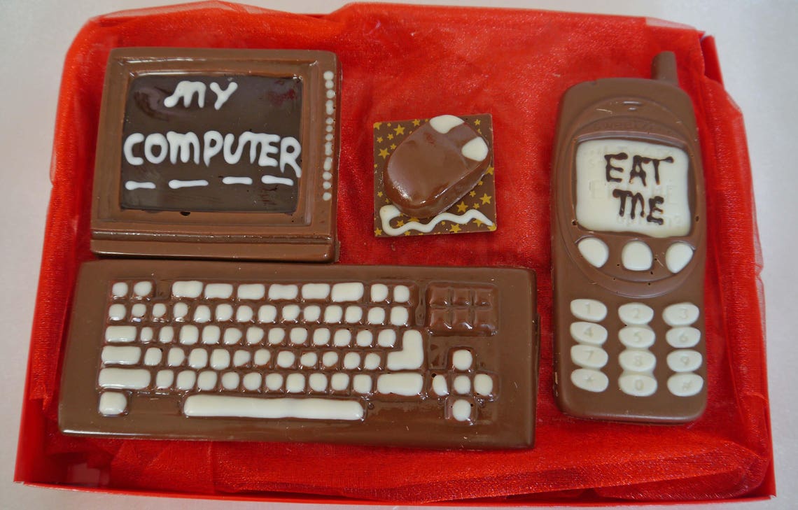 Hand-made Belgian Chocolate Computer and Phone - Etsy UK