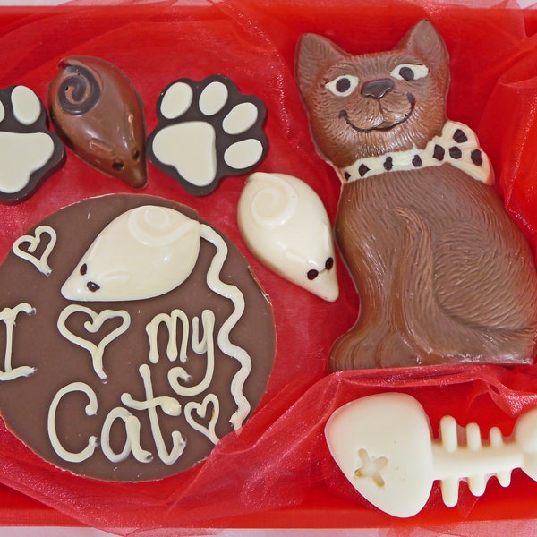 Cat Shaped Chocolate - Etsy UK
