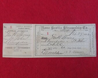 Steamship Ticket | Etsy