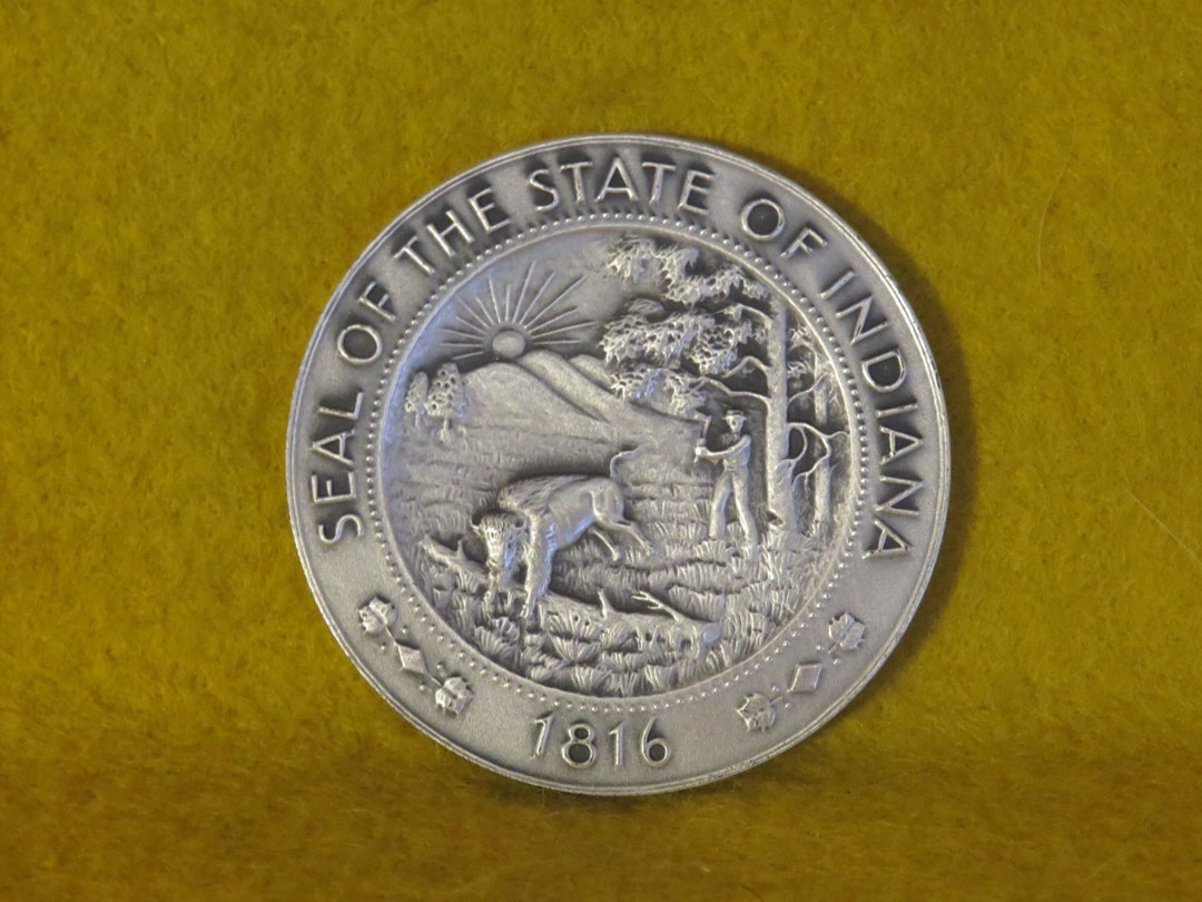 Original 1966 State of Indiana Silver .999 Sesquicentennial ...