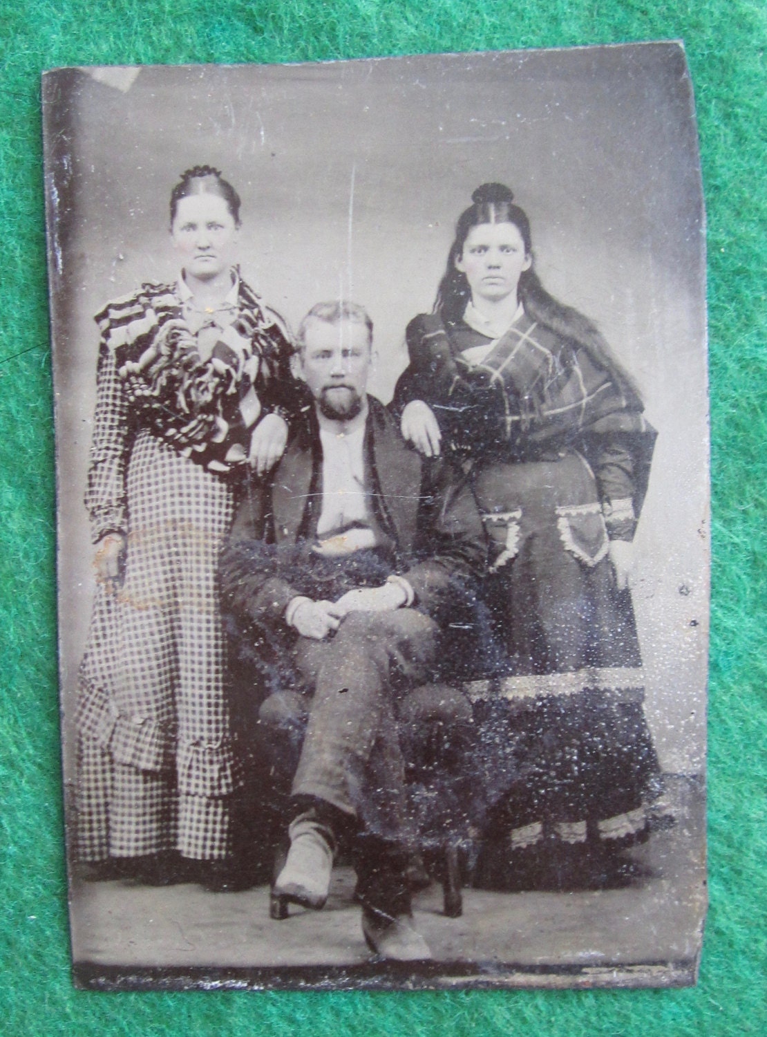 1870s Tintype Photograph: Victorian Family Portrait on Iron Plate - Etsy