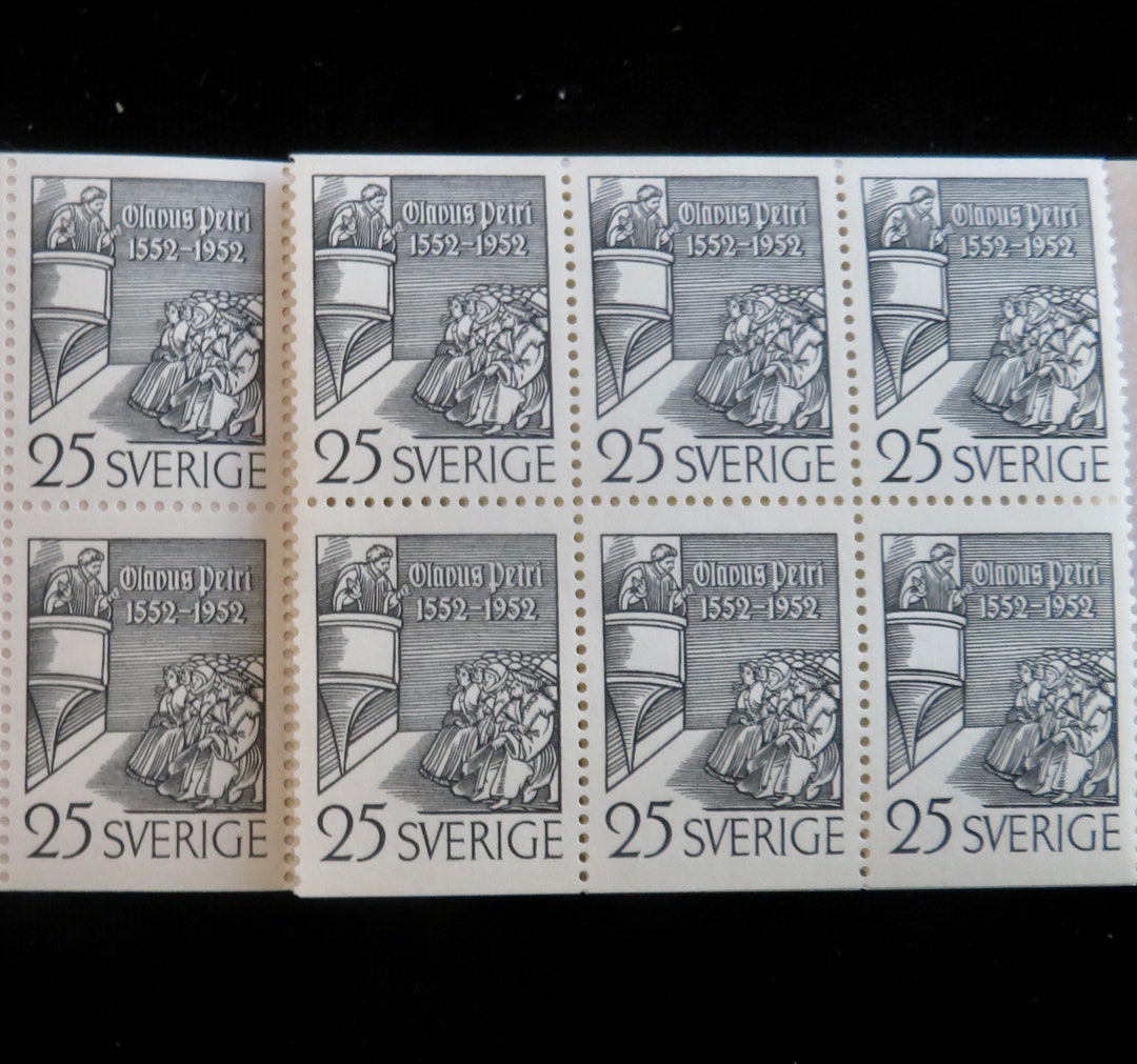 1952 Sweden Scott #434a 25 Ore Complete Booklet Postage Stamps (mint ...