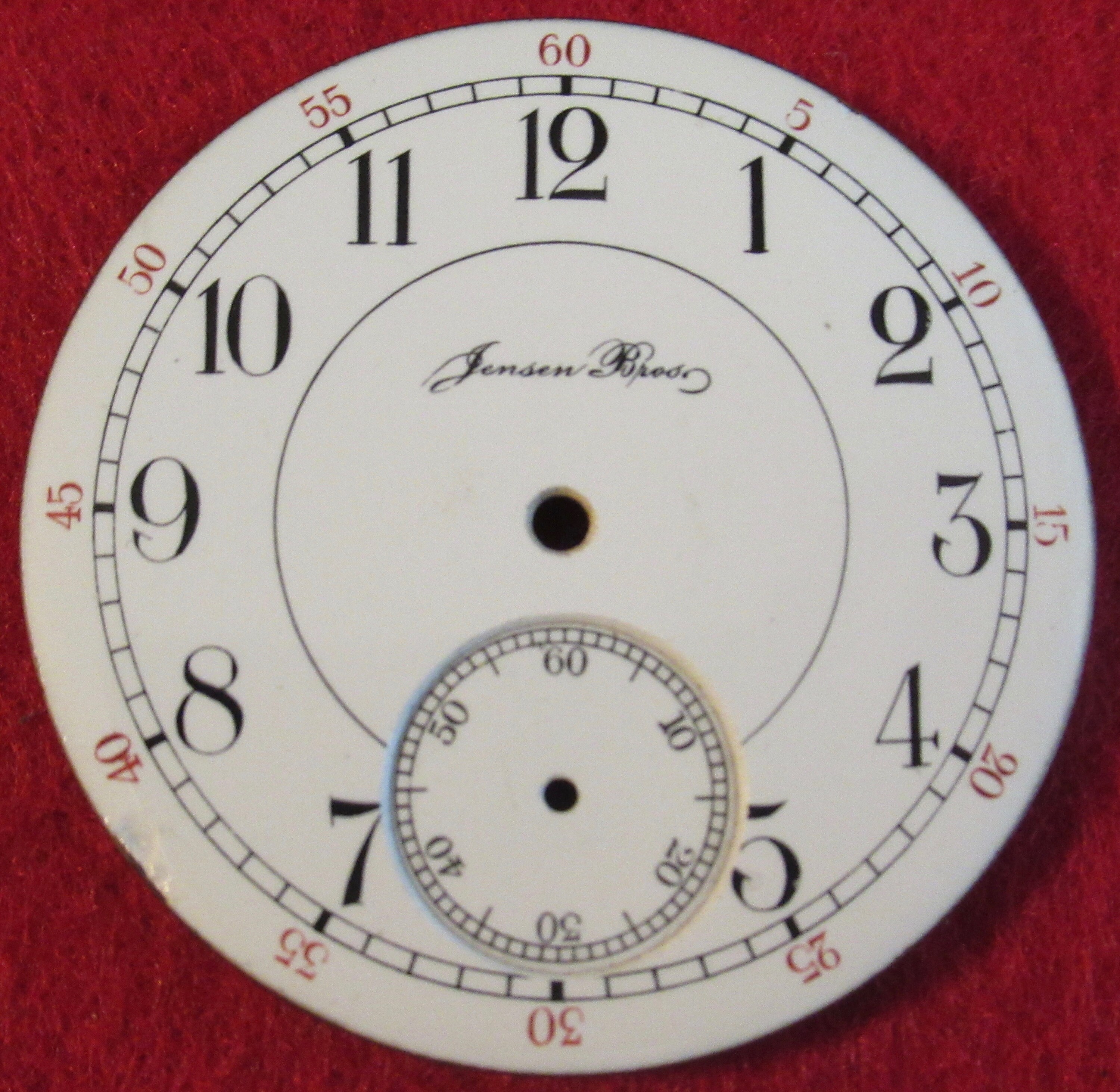 Original Pocket Watch Face Replacement Jensen Brothers 43mm | Etsy