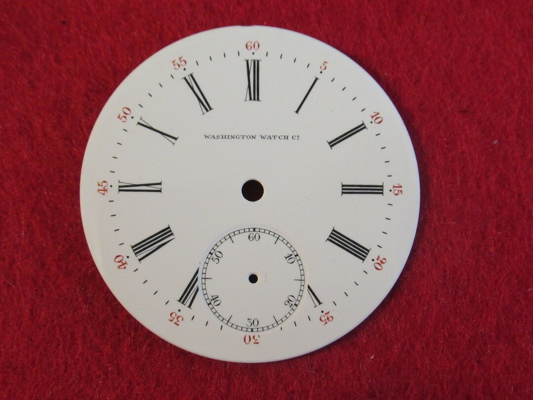 Original Pocket Watch Face Replacement Washington Watch Company 39mm ...
