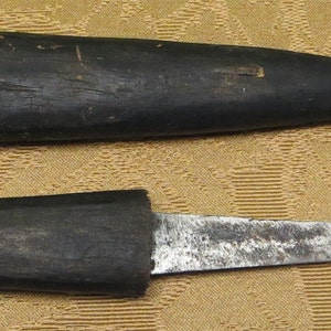 Antique Hand Made Primitive African Dagger Carved Tribal Designs on ...