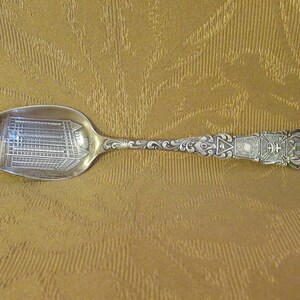 Antique 1900's RM & S Sterling Masonic Temple Chicago Souvenir Spoon ...