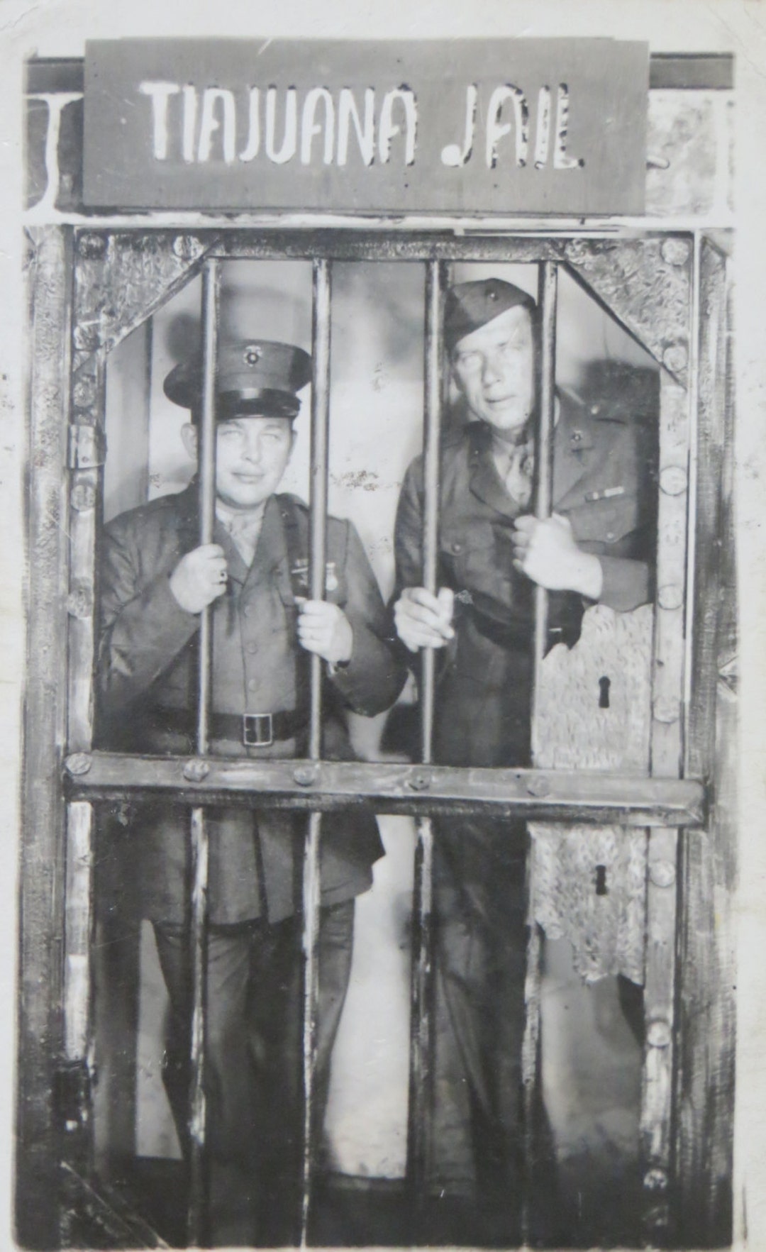 Vintage World War II Era 1940's US Marines Tiajuana Jail RPPC Real ...