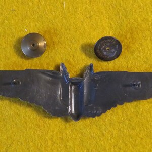Vintage 1940's US Army Air Forces Sterling Silver Bombardier Wings ...