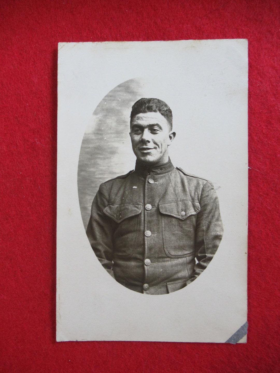 Original 1910's WW I Era US Army Doughboy Soldier RPPC Real Photo ...