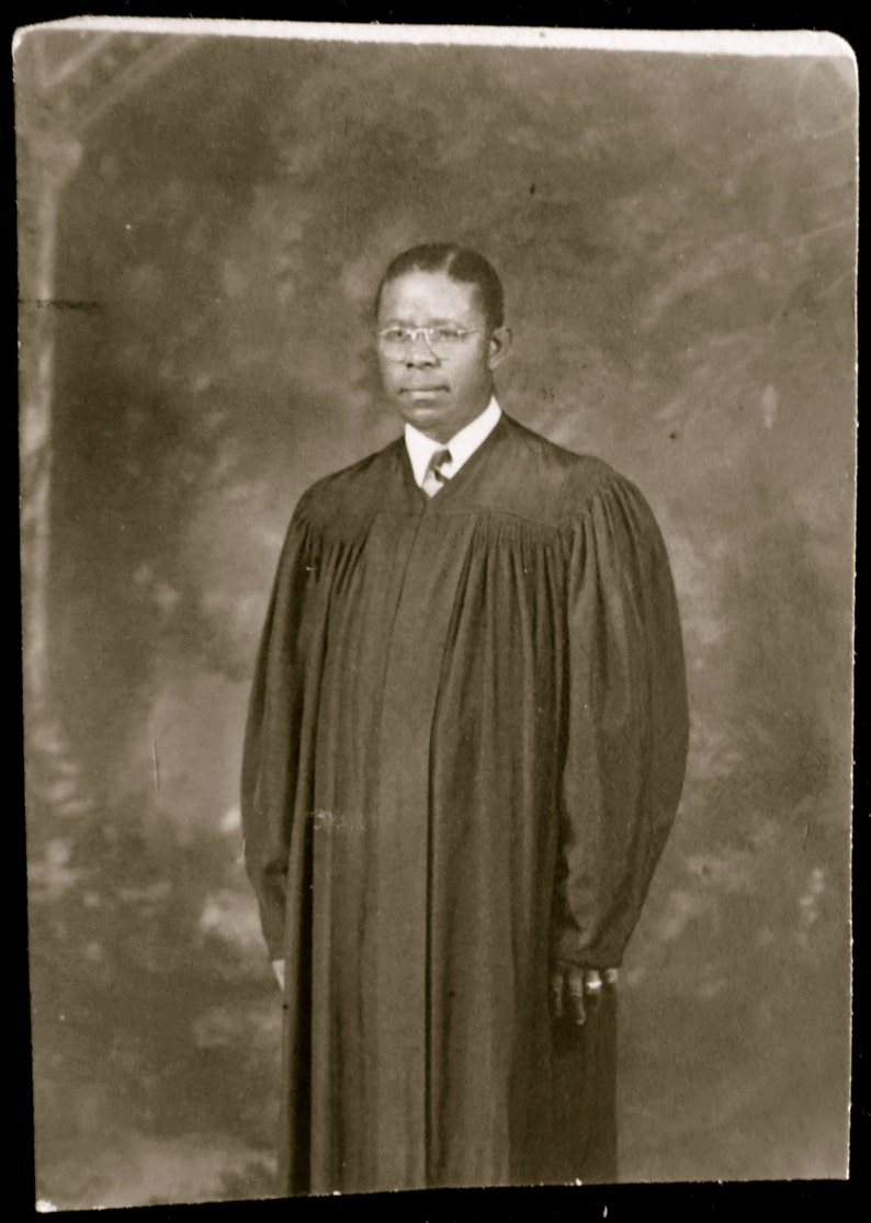 Stoic 1910's Black African American Preacher in Robe Real - Etsy