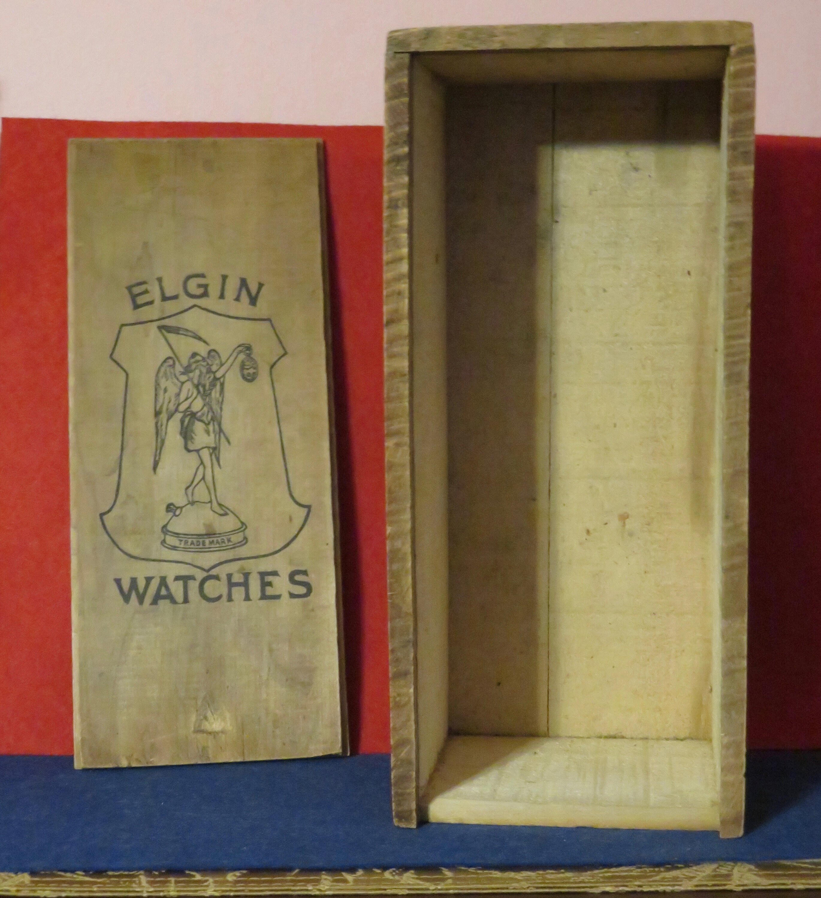 Original 1900's Elgin Watch Company Large Wooden Watch | Etsy