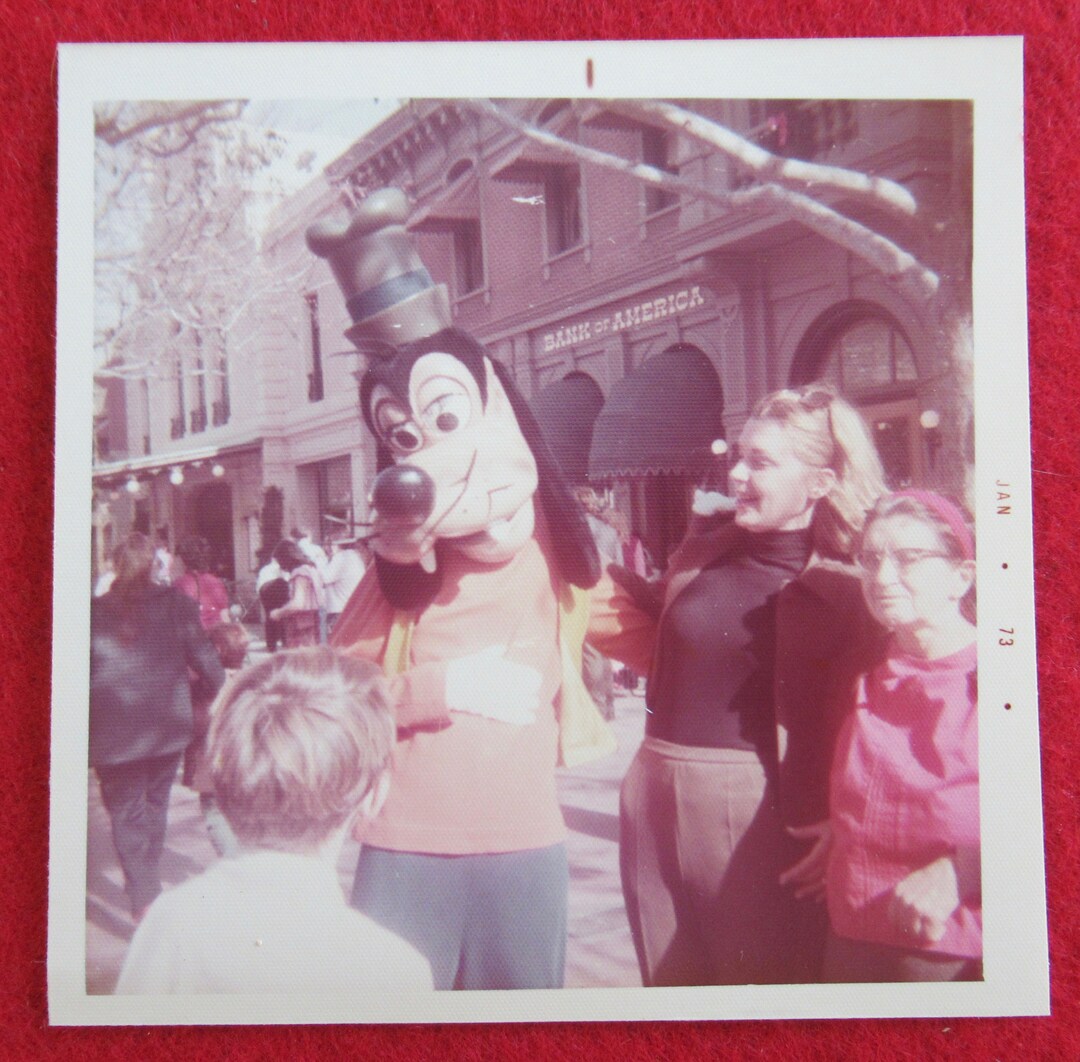 1973 Walt Disney Main Street Goofy Disneyland Color Snapshot Photo ...