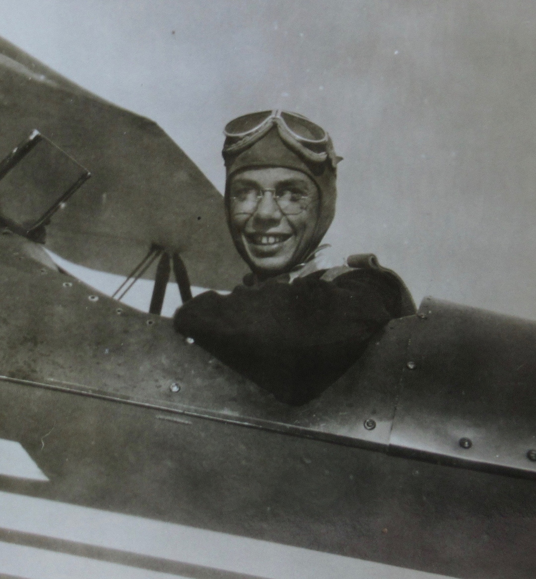 Flight School - 1940's Young Pilot Backseat Driver Snapshot Photo - Etsy