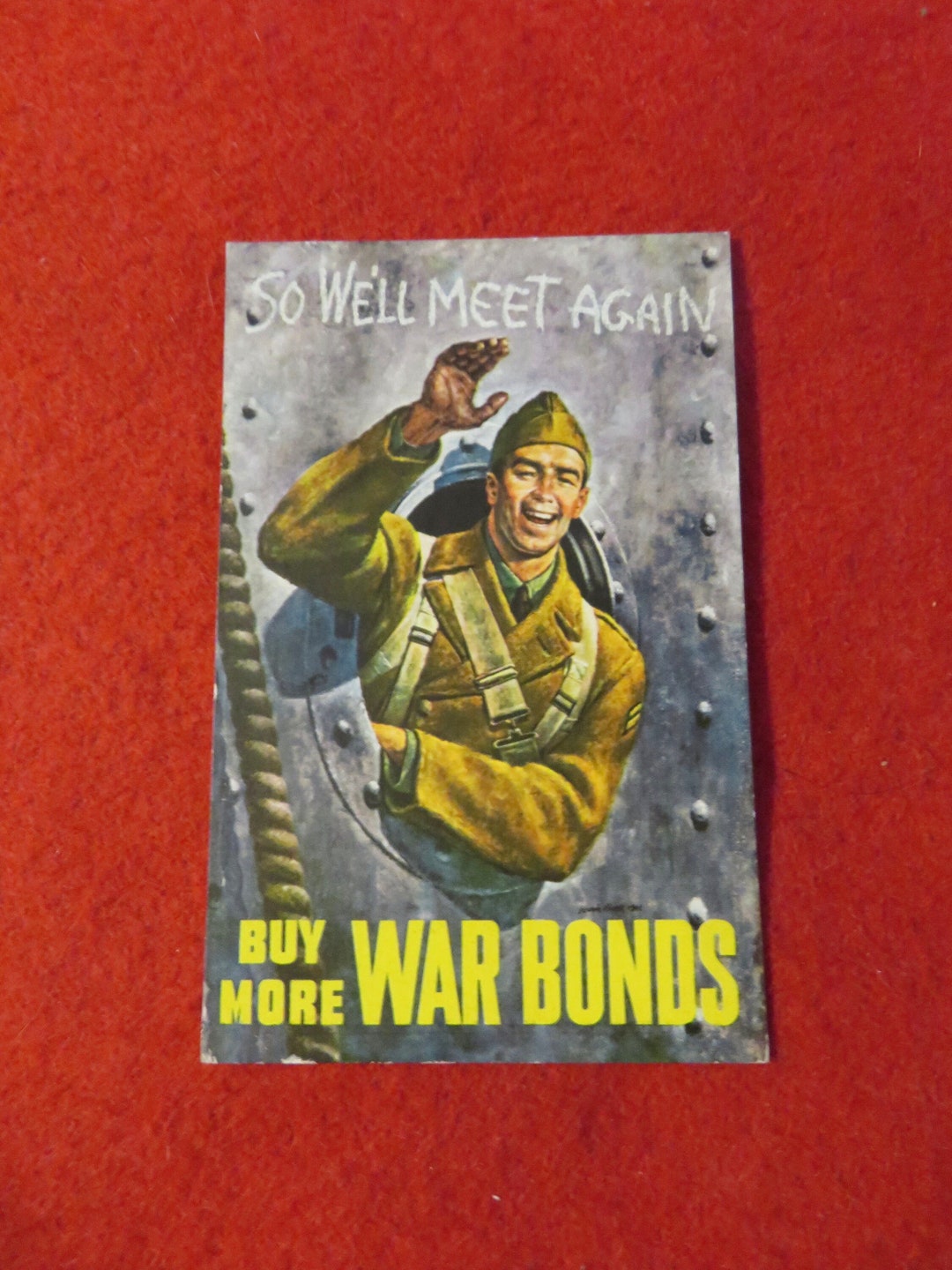 Patriotic 1940's World War II Era Buy War Bonds Advertising Postcard - Etsy