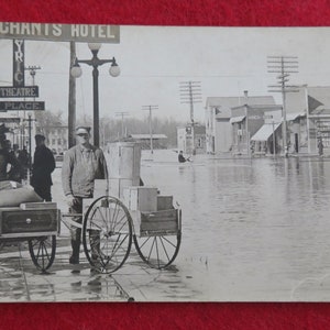 Original 1916 Birdseye View of the Flood of 1916 Oslo Minnesota RPPC ...